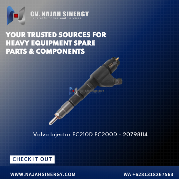 Volvo Injector EC210D EC200D - 20798114 - CV Najah Sinergy